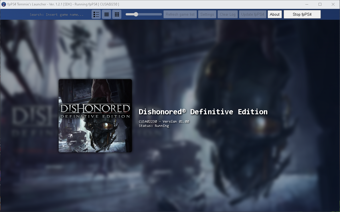 Dishonored® Definitive Edition - CUSA02230 · Issue #1485 · red-prig/fpps4-game-compatibility ...