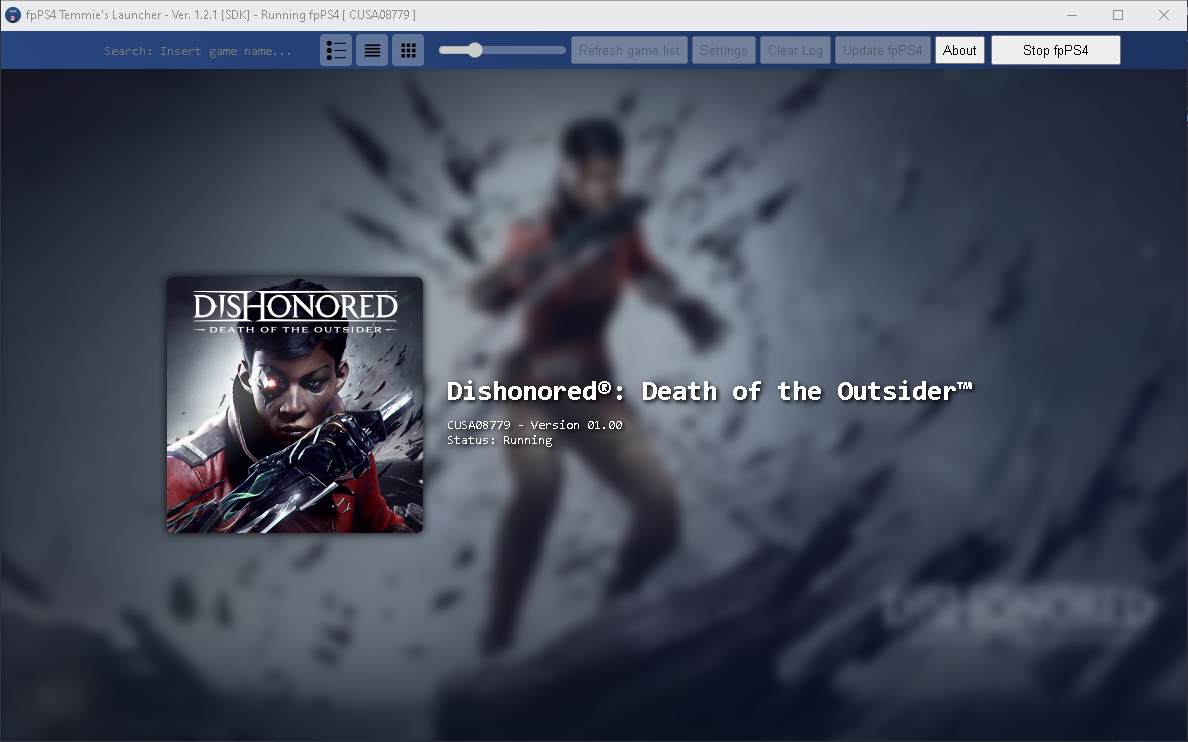 Dishonored® Death of the Outsider™ - CUSA08779 · Issue #1487 · red-prig/fpps4-game-compatibility ...