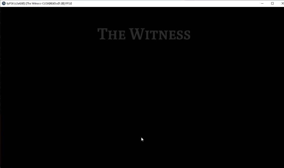 The Witness - CUSA04263 · Issue #1536 · red-prig/fpps4-game-compatibility · GitHub