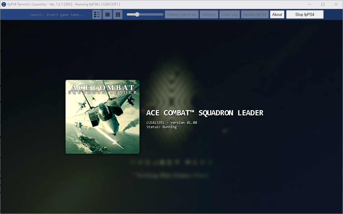 ACE COMBAT™ SQUADRON LEADER - CUSA13351 · Issue #1551 · red-prig/fpps4-game-compatibility · GitHub