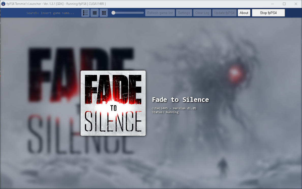 Fade to Silence - CUSA11485 · Issue #1605 · red-prig/fpps4-game-compatibility · GitHub