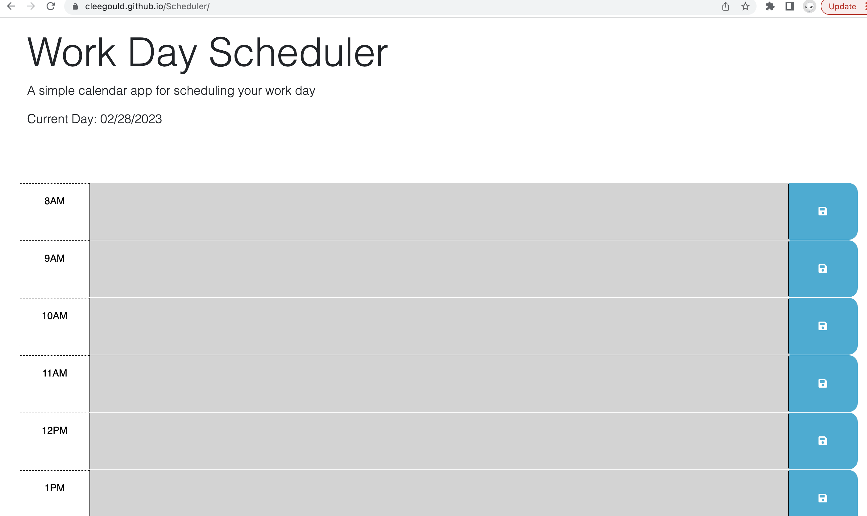 GitHub - Cleegould/Scheduler: This page will show you current, past and future time slots ...