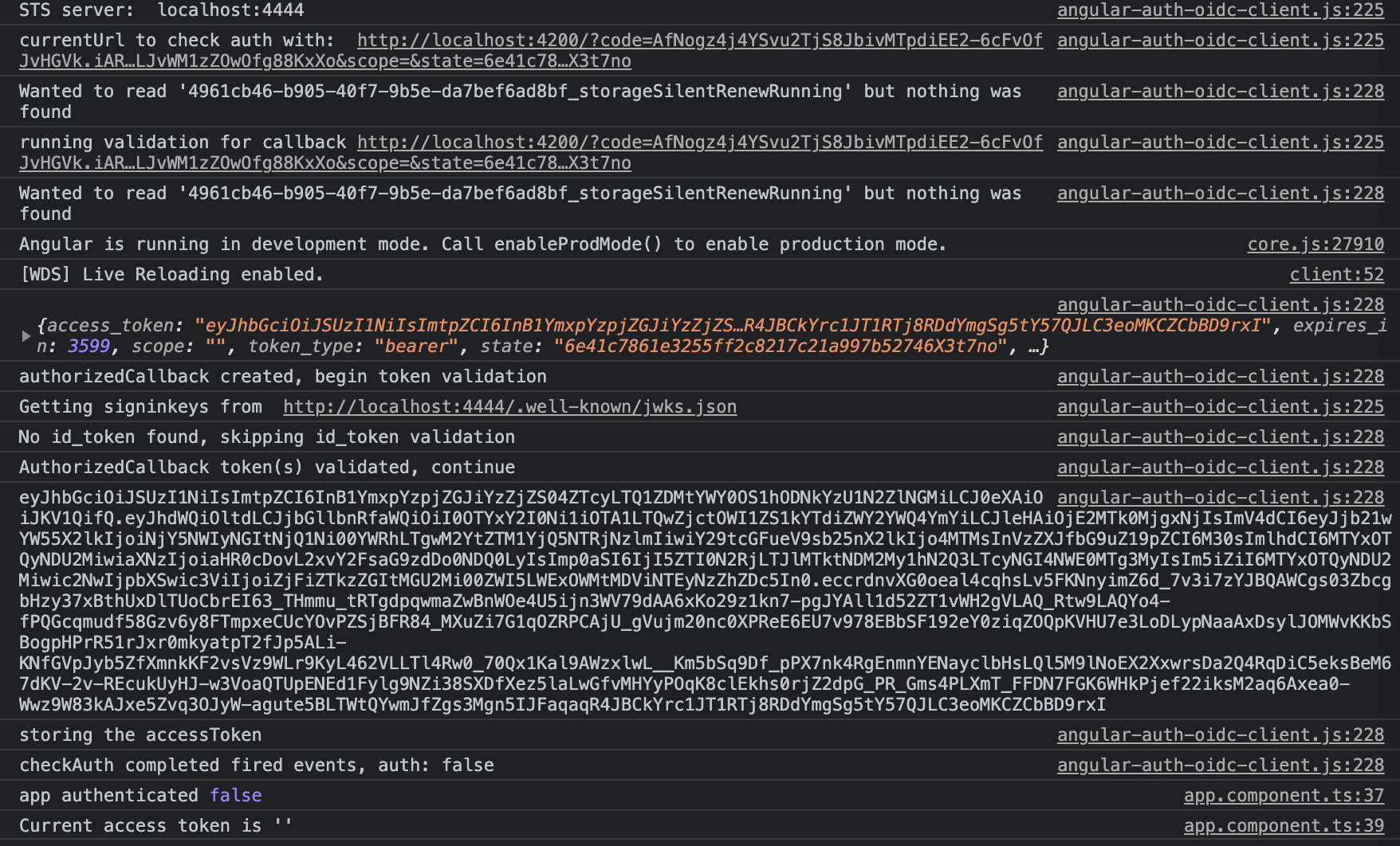 No token found? · Issue #1053 · damienbod/angular-auth-oidc-client · GitHub