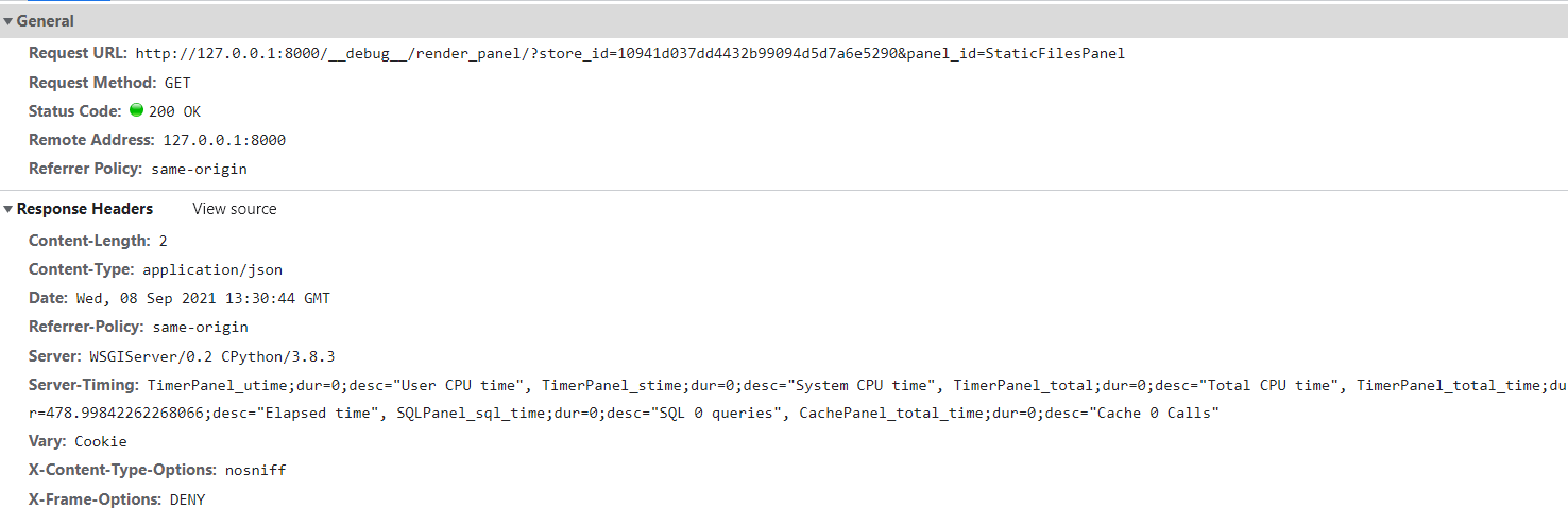 Unable to display details from django toolbar · Issue #1499 · django ... Unable to display details from django toolbar · Issue #1499 · django ...
