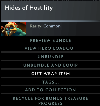 Collector Cache 2 items missing the gift option · Issue #6115 · ValveSoftware/Dota2-Gameplay ...