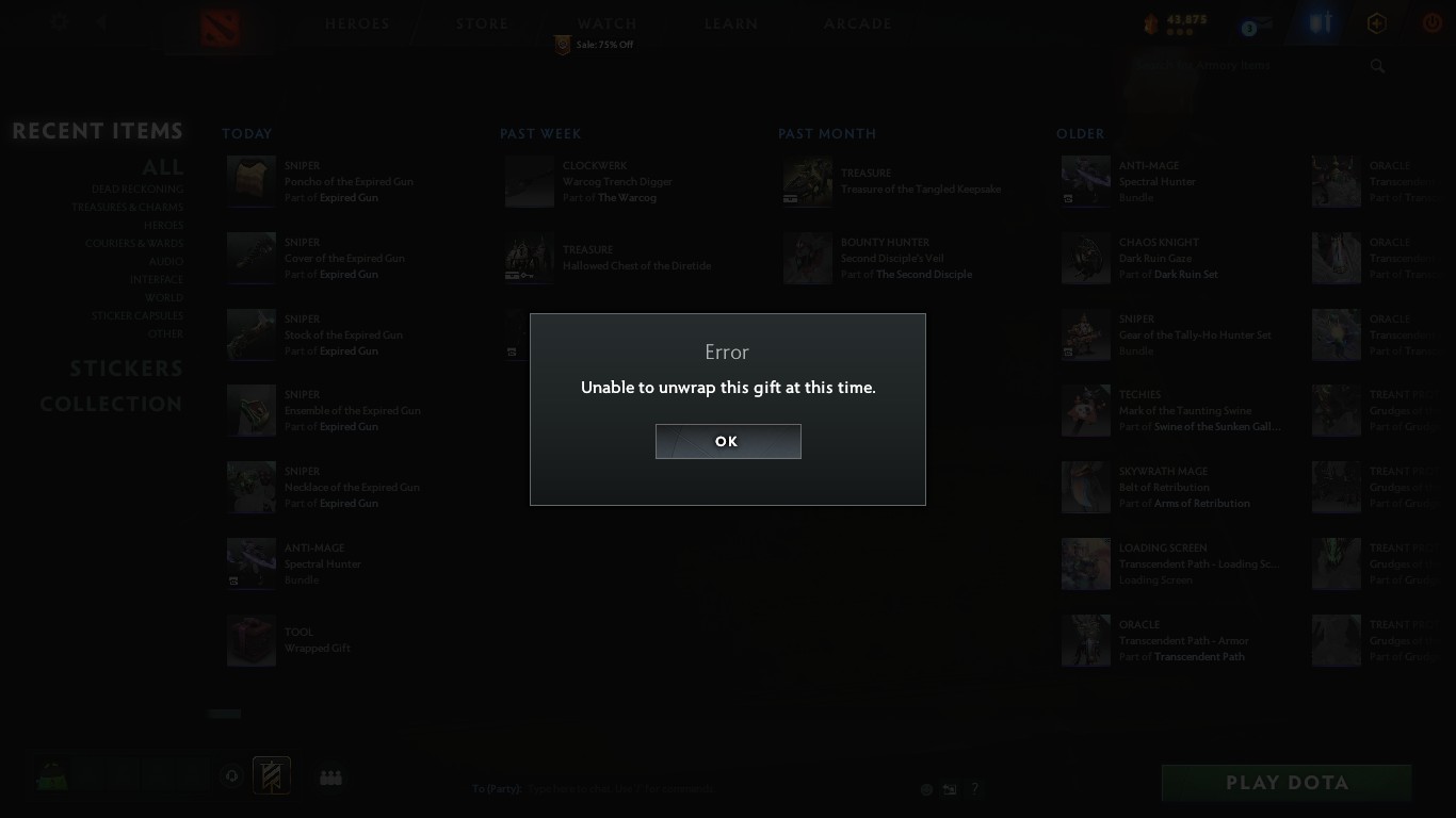 Unable to Open A Gift From A Friend · Issue #8169 · ValveSoftware/Dota2-Gameplay · GitHub