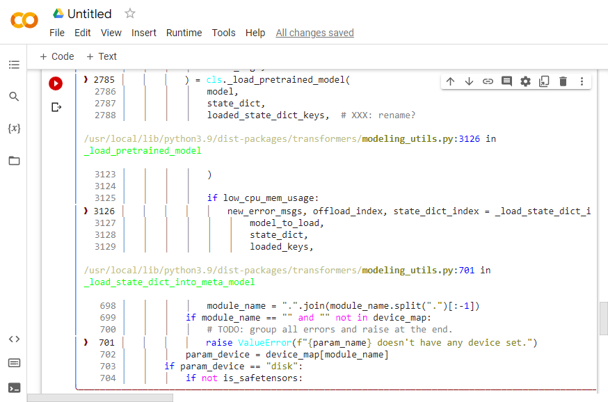 Getting Valueerror Modelsharedweight Doesnt Have Any Device Set In Running A M2m100s 12b