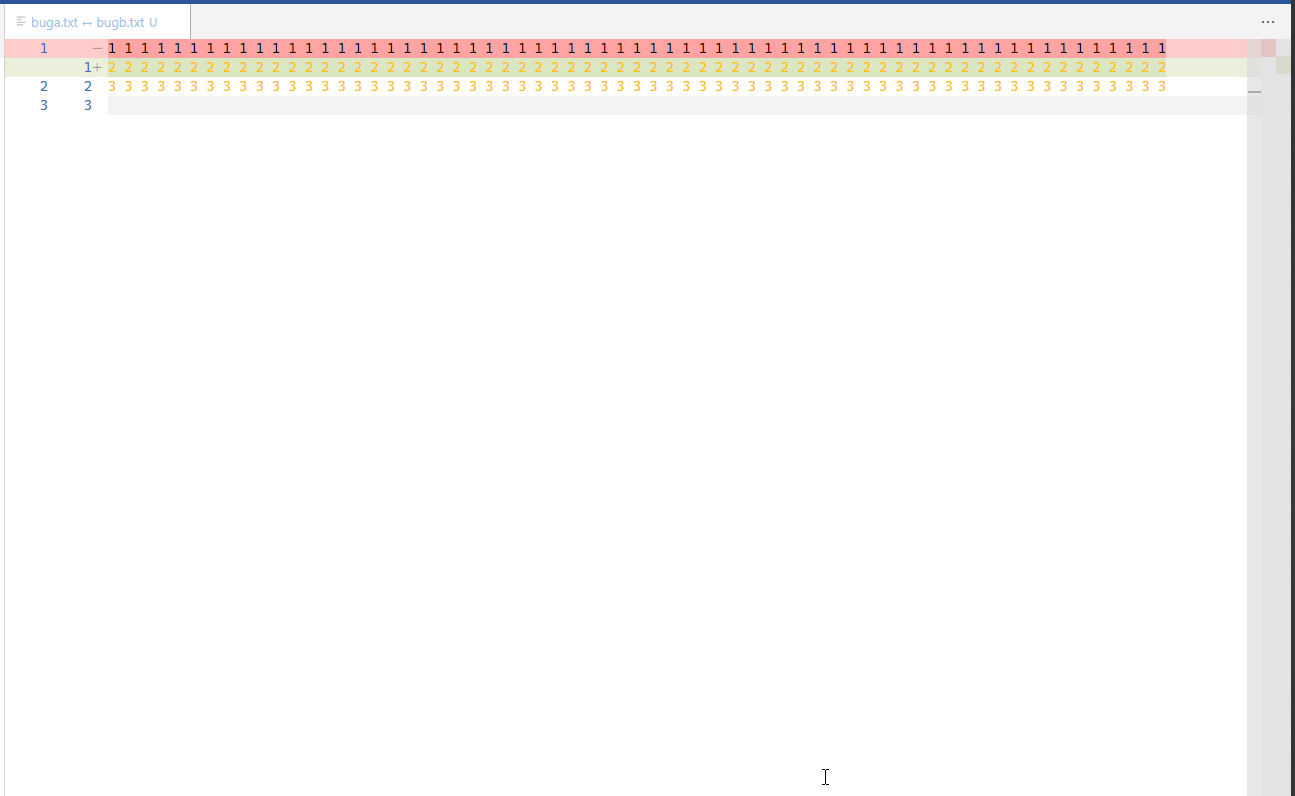 Diff editor: red indicators on scrollbar are incorrect with wrapped lines · Issue #143183 ...