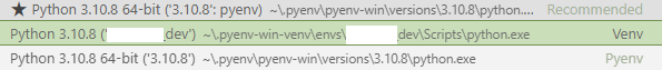 Minor UX improvement: Don't show duplicate (simlinked) entries when choosing python interpreter ...