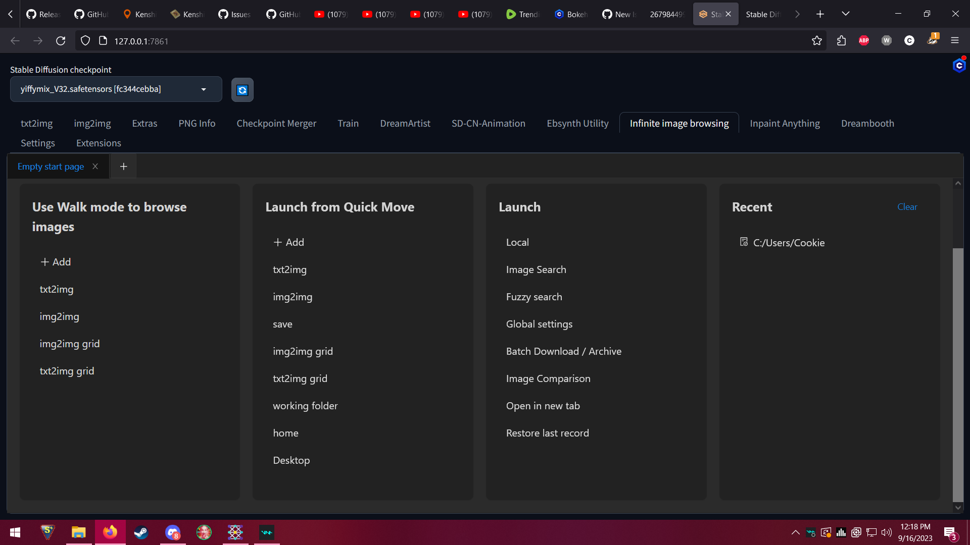 open to walk mode menu missing after update · Issue #426 · zanllp/sd-webui-infinite-image ...