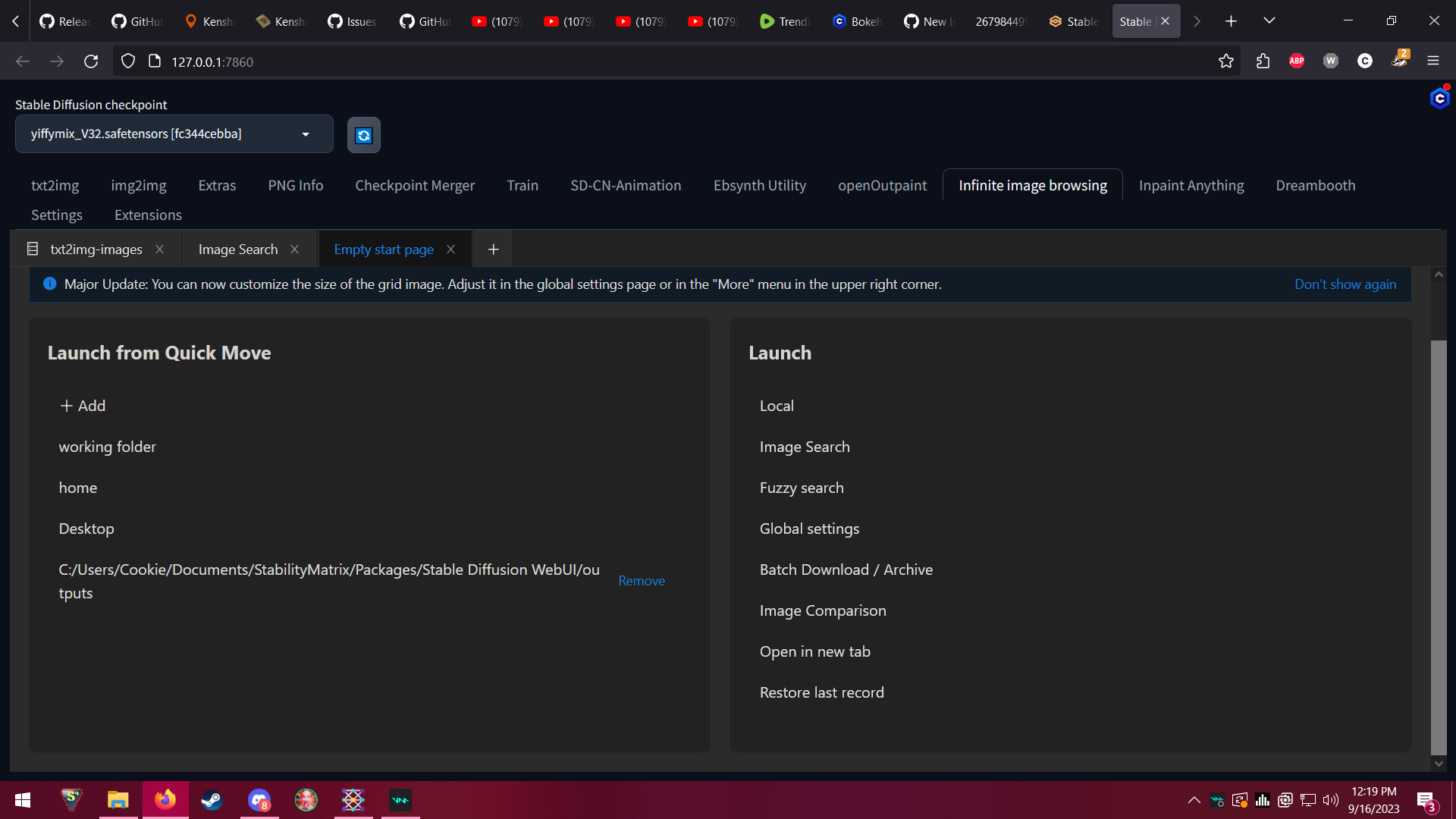 open to walk mode menu missing after update · Issue #426 · zanllp/sd-webui-infinite-image ...