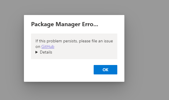 Package Manager Error · Issue #9594 · microsoft/BotFramework-Composer · GitHub