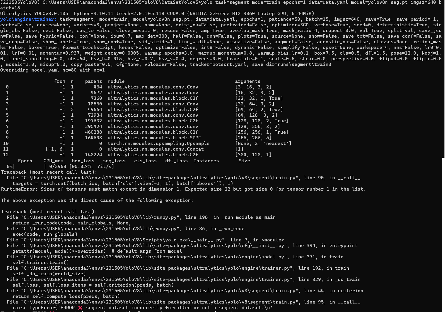 Cant Train Instance Segmentation On Custom Dataset · Issue 1681