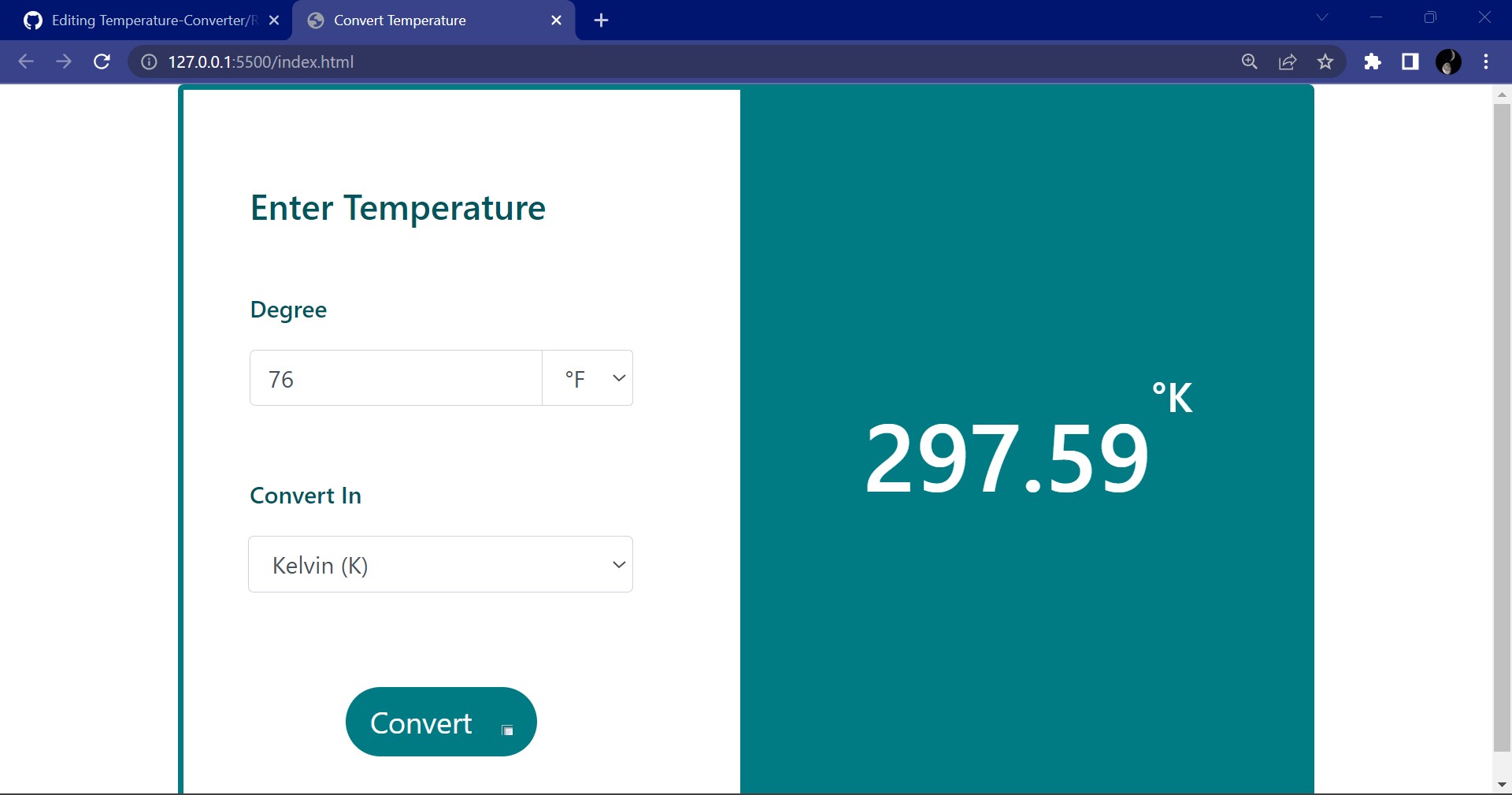 GitHub - jyothsnakannati/Temperature-Converter