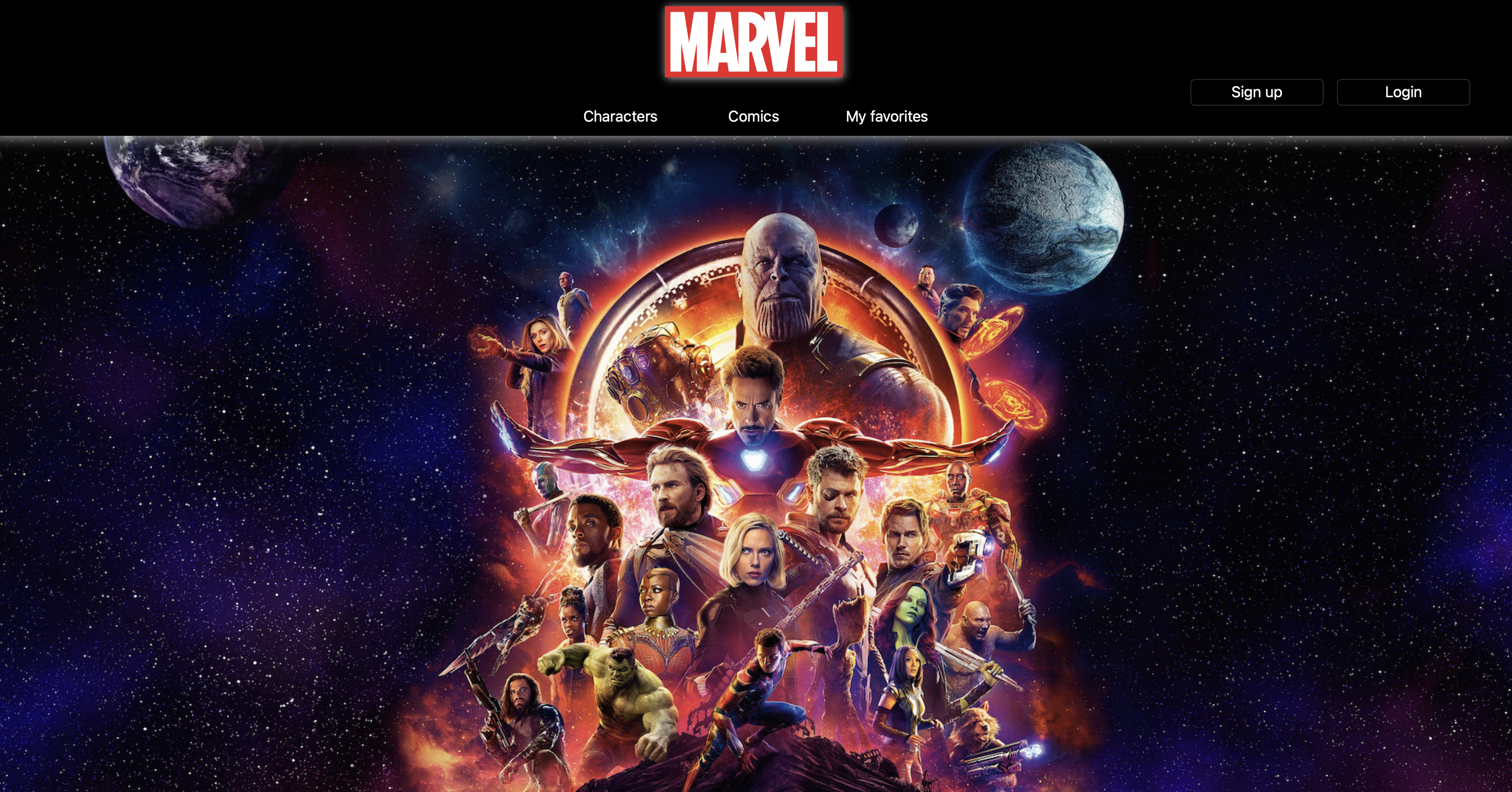 GitHub - guillaumegemelas/Marvel-front: Site web réalisé en React sur l ...