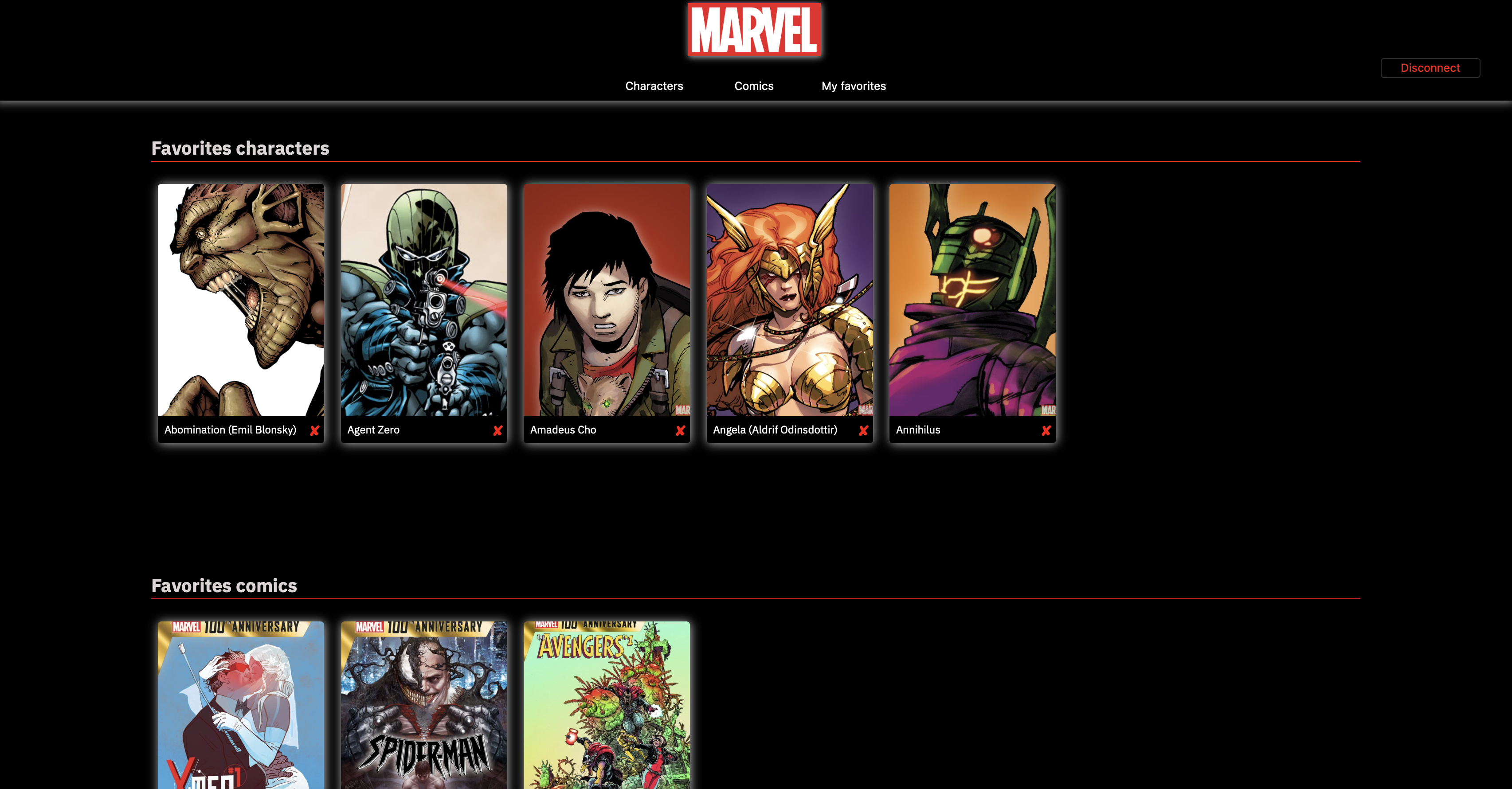 GitHub - guillaumegemelas/Marvel-front: Site web réalisé en React sur l ...