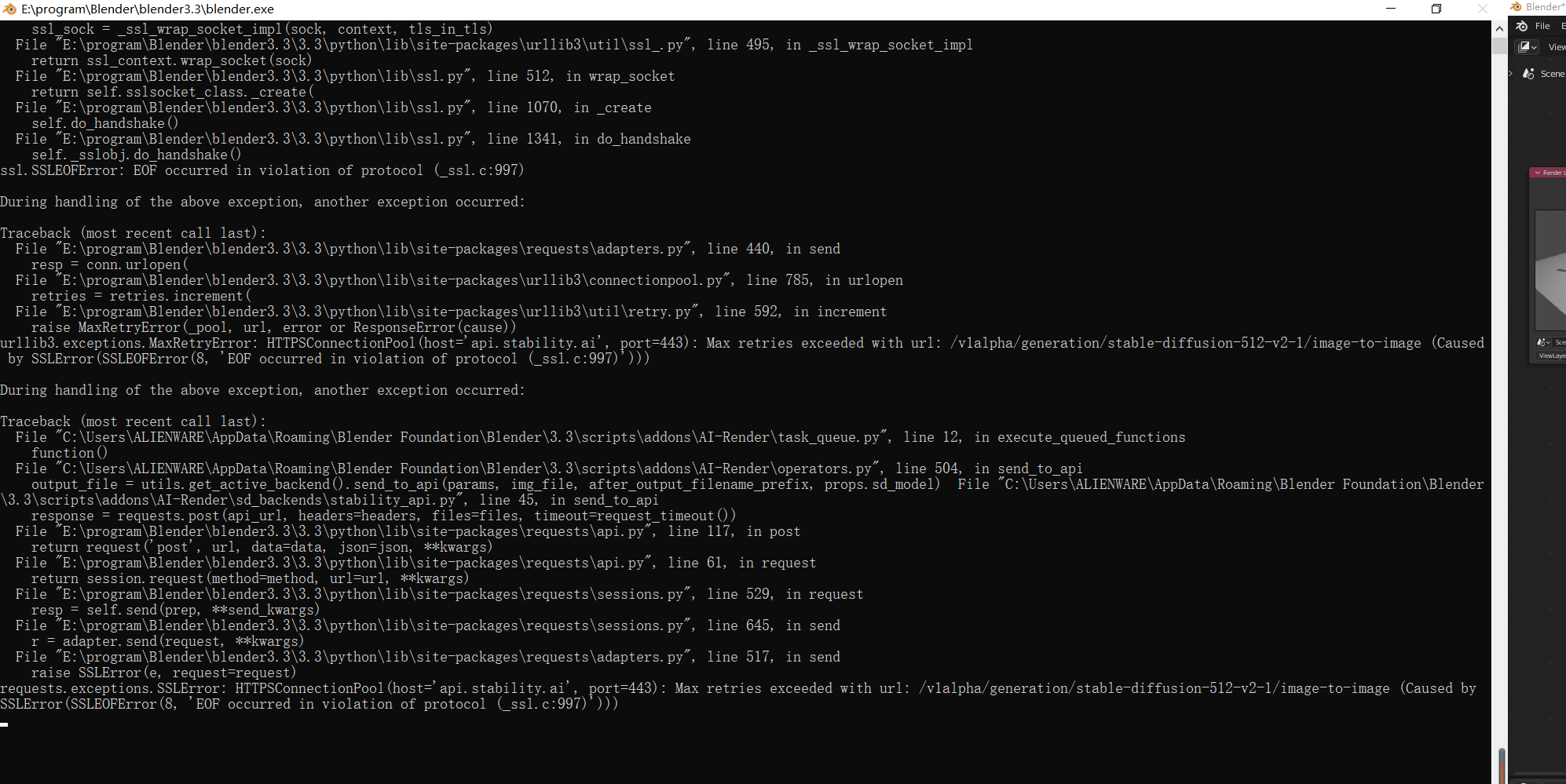 SSL Error · Issue #64 · benrugg/AI-Render · GitHub