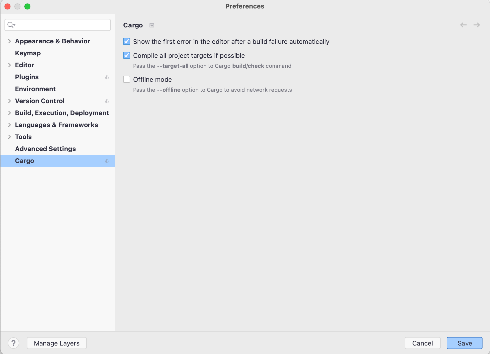 Cargo Settings Was Moved To Wrong Place In Rider · Issue 9077 · Intellij Rustintellij Rust
