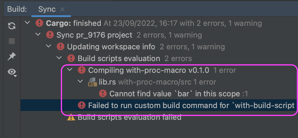 Wrong event tree on Sync tab · Issue #9400 · intellij-rust/intellij-rust · GitHub