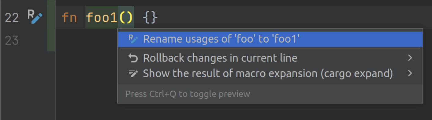 Rename with alt+Enter disappear immediately when proc macros are enabled · Issue #9471 ...