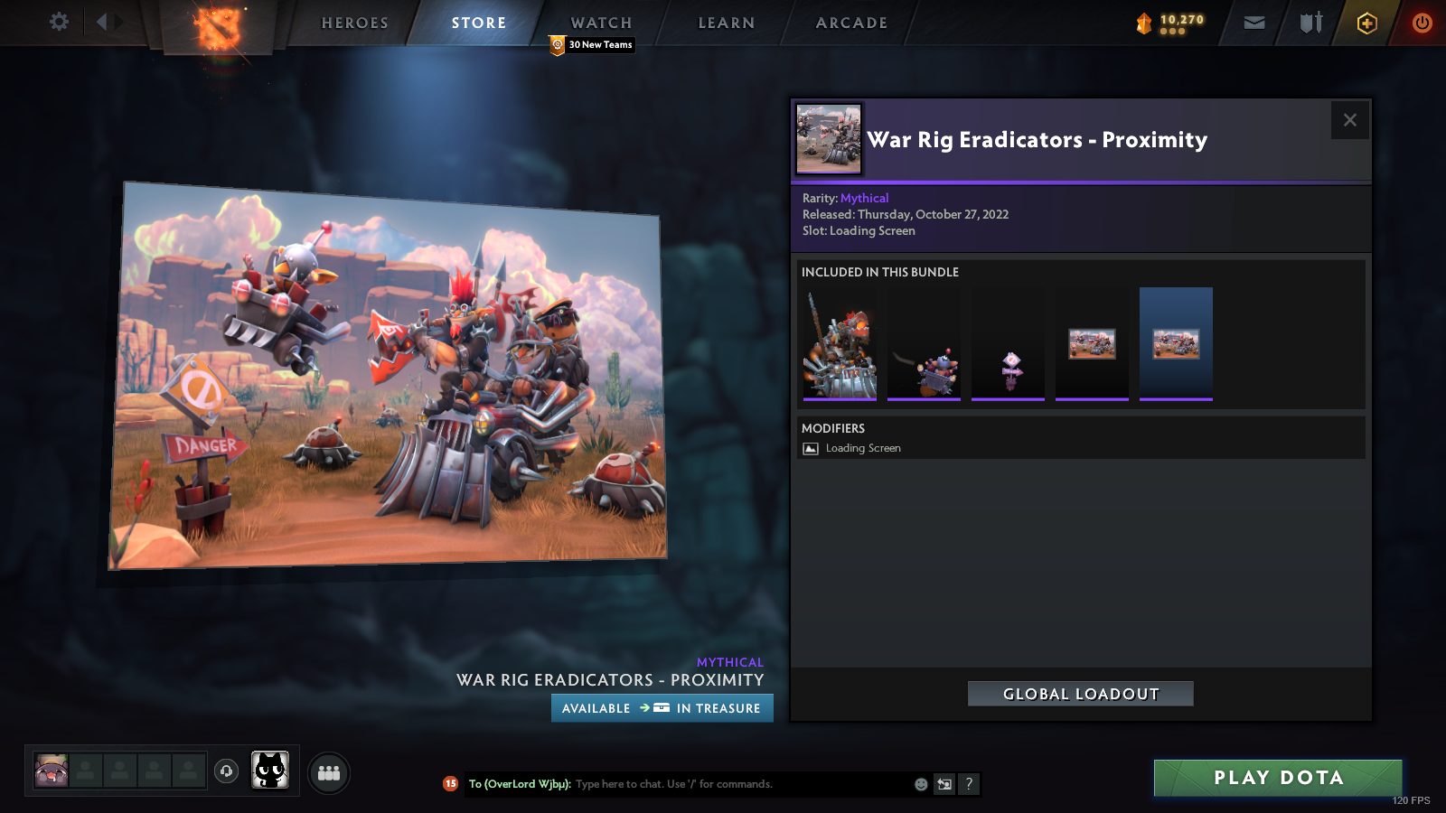 new Diretide cache 2 techies bundle have no proximity skin but have 2 loading screen · Issue ...