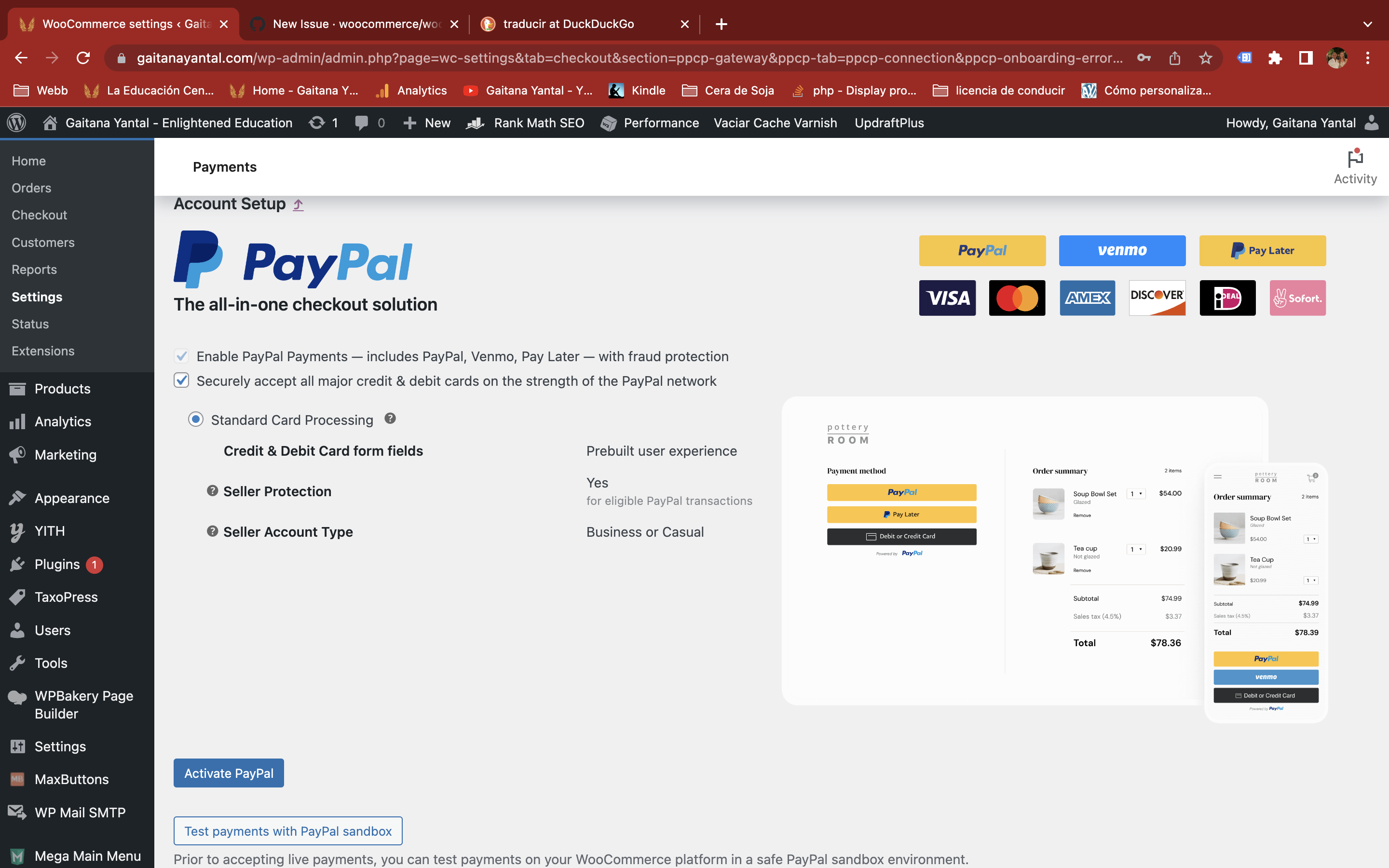 Dont Connect with Paypal · Issue #1099 · woocommerce/woocommerce-paypal-payments · GitHub