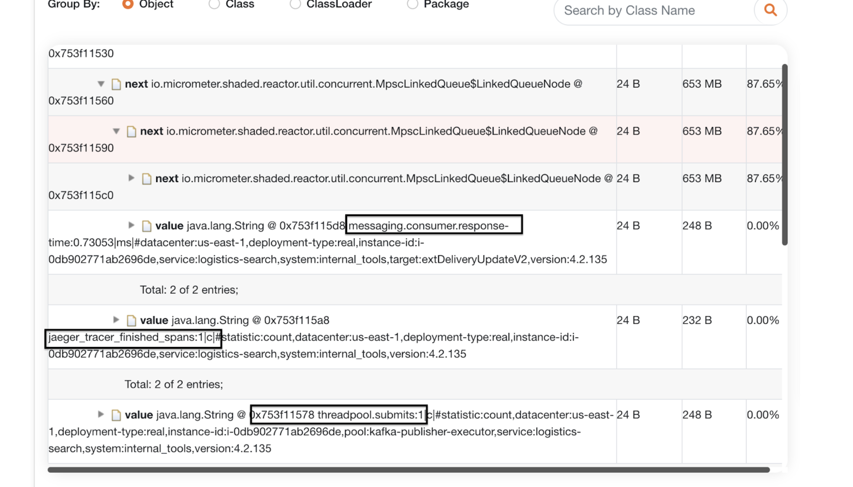 Memory leak in MpscLinkedQueue? · Issue #4008 · micrometer-metrics/micrometer · GitHub