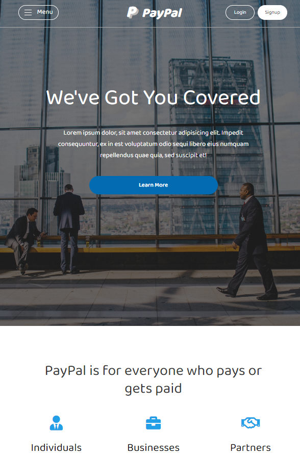 GitHub - JrJrd/paypal-clone-frontend: Dropdown menus and pages dedicated to sign up and sign in ...