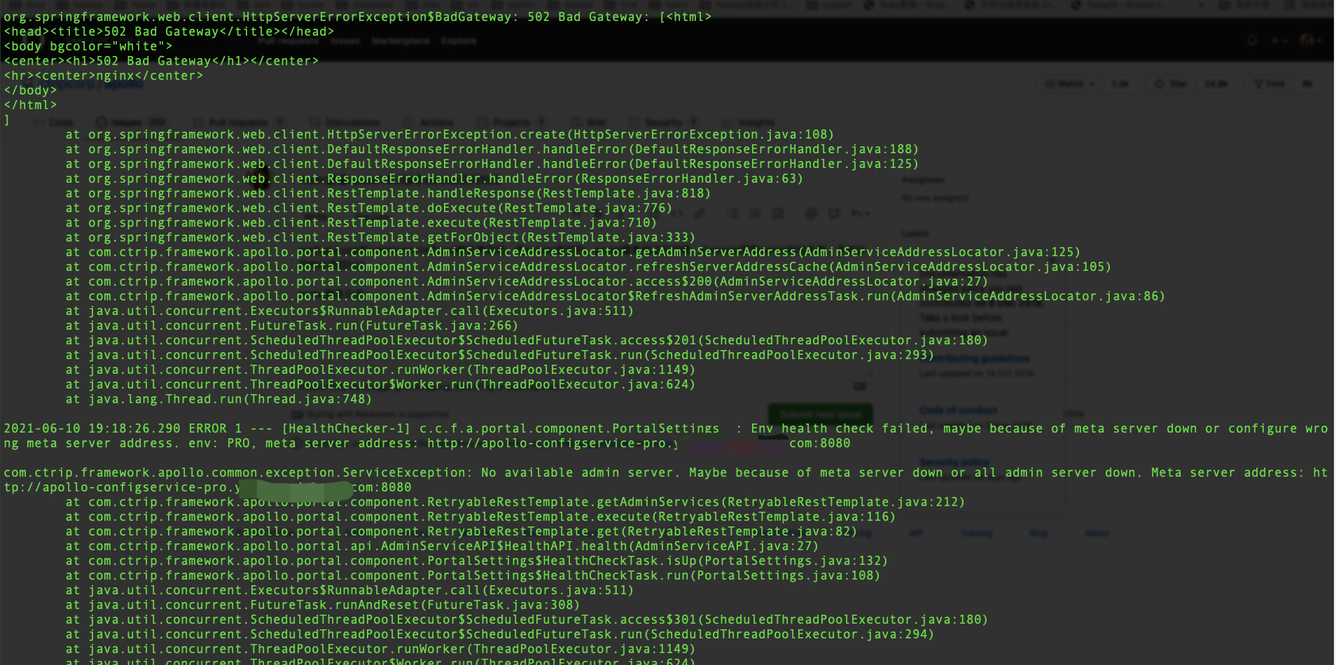 helm部署apollo1.8.2版本eureka访问502 · Issue #3752 · apolloconfig/apollo · GitHub