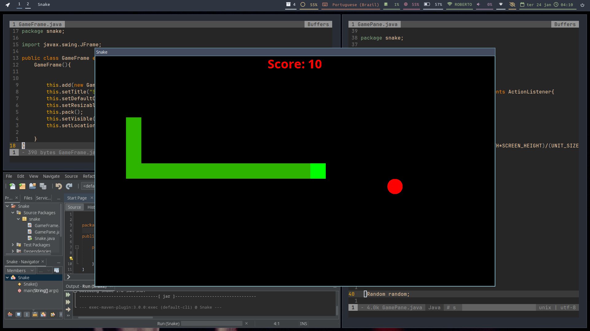 GitHub - MazzaropiChaplin/Snake-Game: minha versão em Java do classico SnakeGame