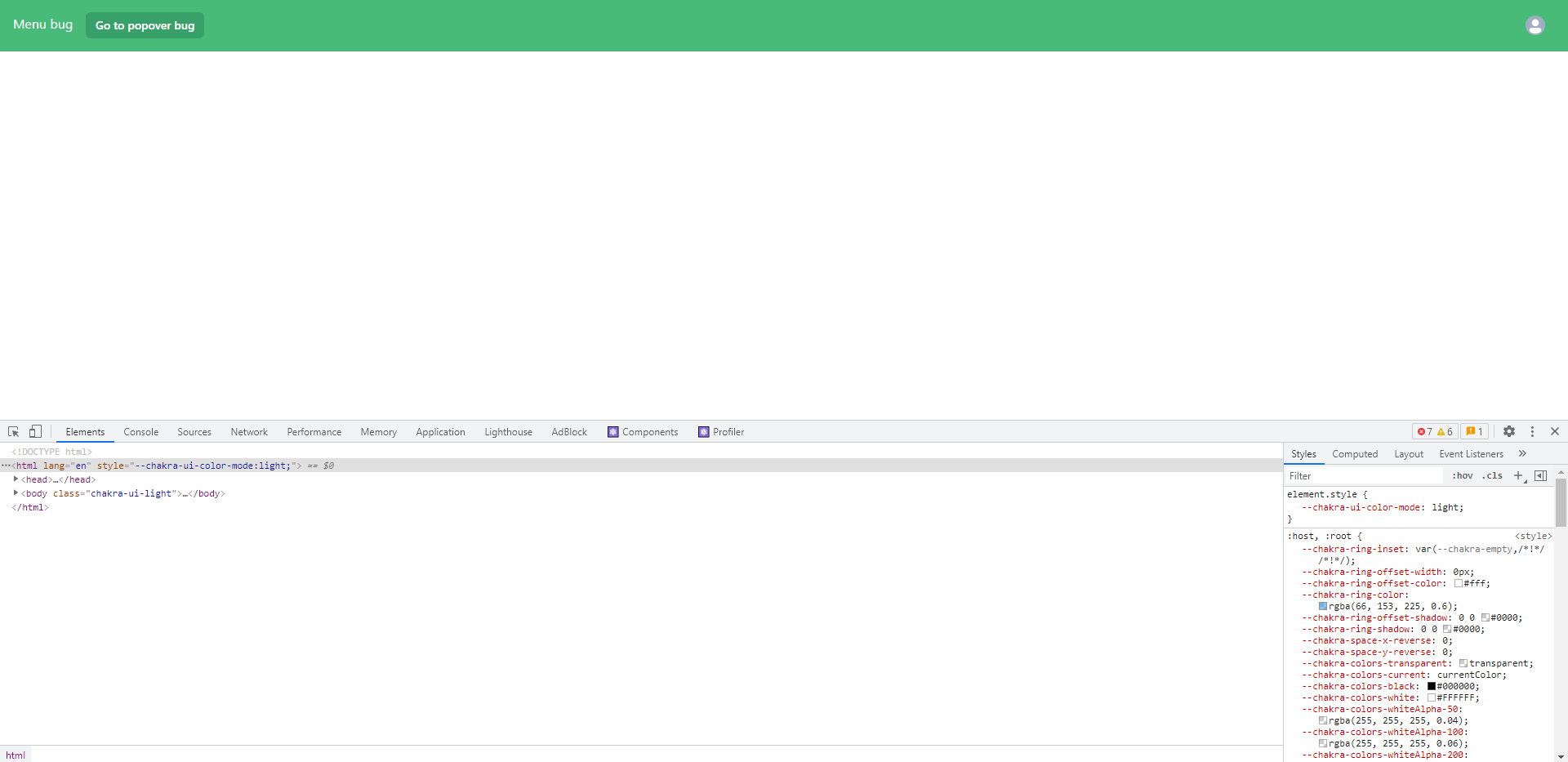 [Popover, Menu] Strange page scale when enabling mobile mode in Chrome DevTools · Issue #4349 ...