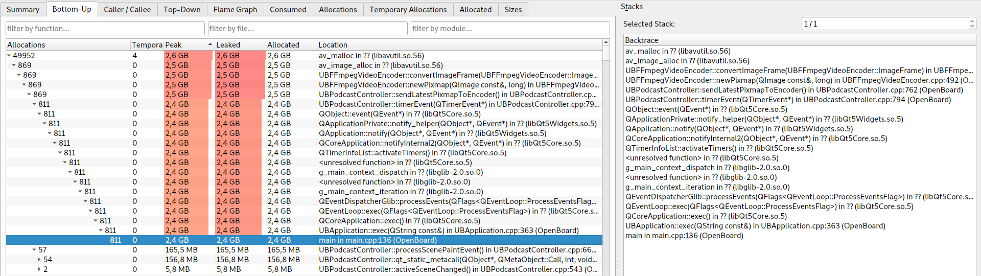 Massive memory leak in ffmpeg podcast on Linux. · Issue #222 · OpenBoard-org/OpenBoard · GitHub