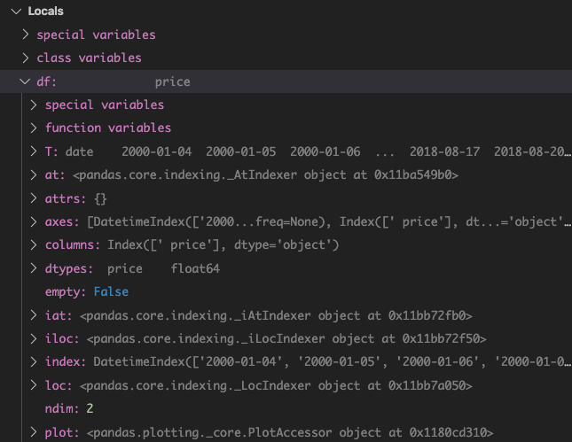 Python Debug Console With Huge Unnecessary Variable Showed · Issue 0893