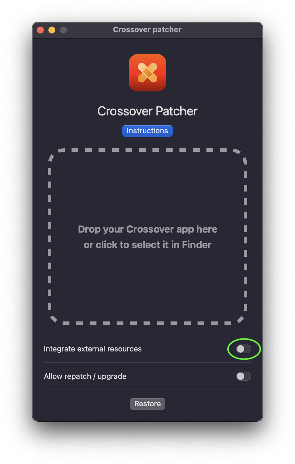 GitHub - italomandara/CXPatcher: A patcher to upgrade Crossover ...