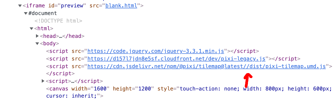 Tilemap example not working - invalid url to jsdelivr · Issue #8209 · pixijs/pixijs · GitHub