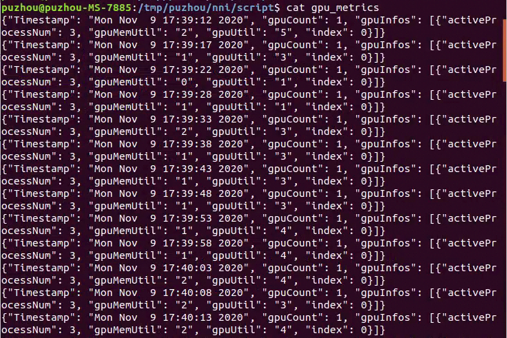 gpu_metrics file does not exist! always waiting · Issue #3077 · microsoft/nni · GitHub