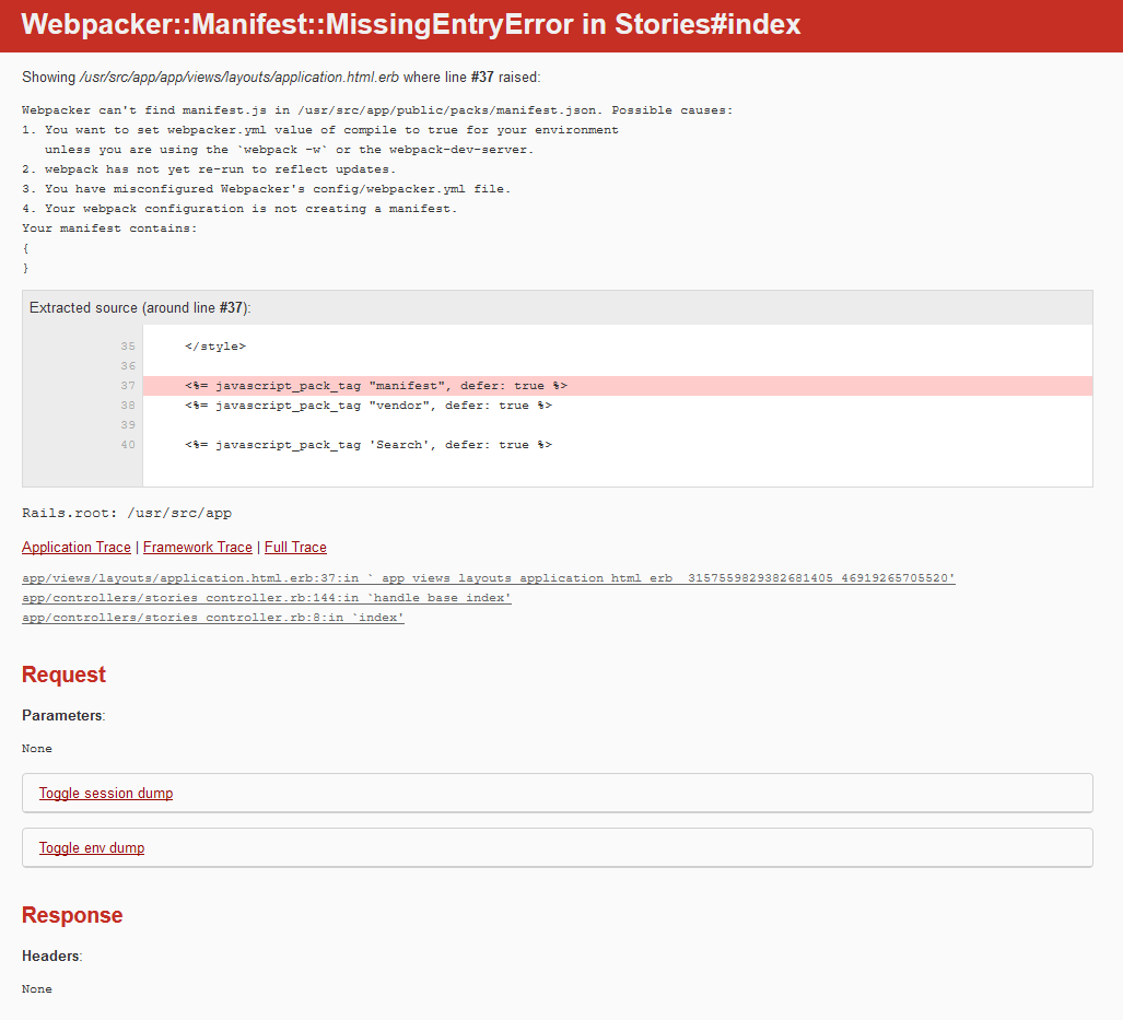 Getting Webpacker Error When Using Docker · Issue 1001 · Foremforem · Github