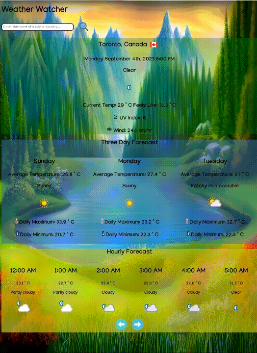 GitHub - macaroonforu/Weather-Application: A front-end weather application that displays data ...