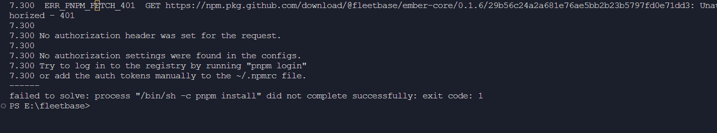 Unable to run docker compose · Issue #147 · fleetbase/fleetbase · GitHub