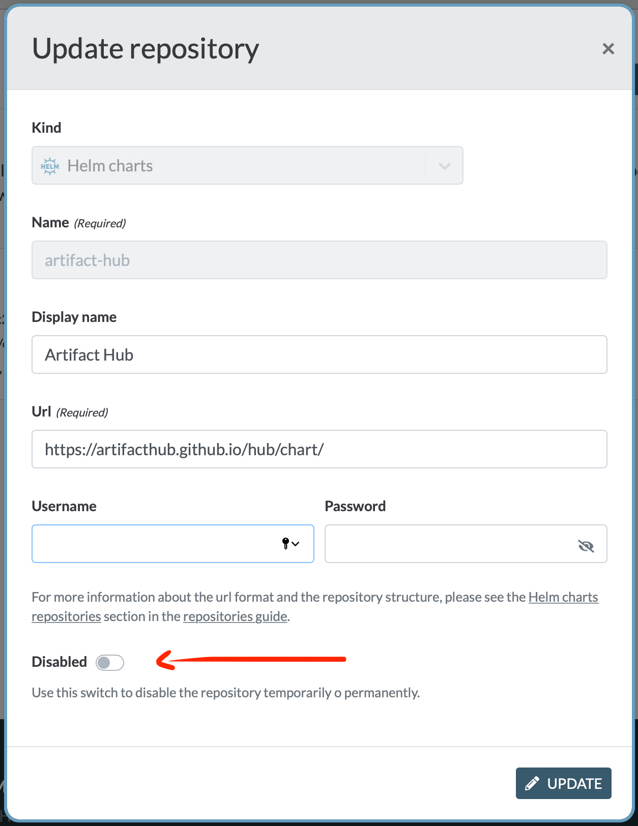 Add ability to hide a repository · Issue #877 · artifacthub/hub · GitHub