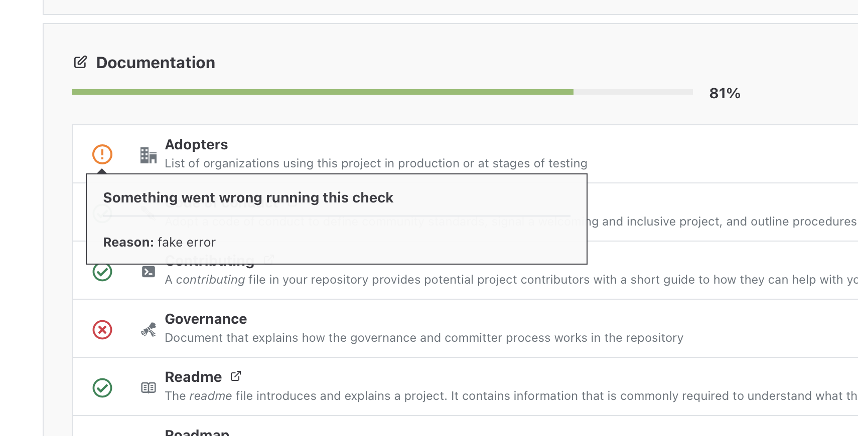 Ability to see check outputs · Issue #253 · cncf/clomonitor · GitHub
