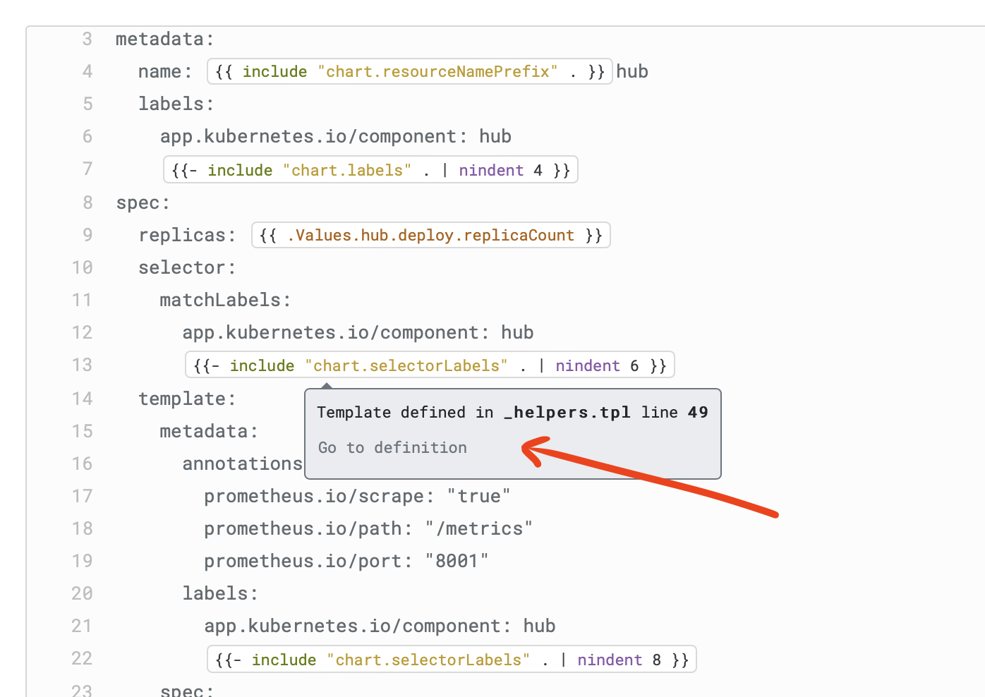 Add `_helpers.tpl` to the UI, so that they are discoverable, explorable, and searchable · Issue ...