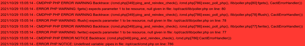 Multiple Errors In Cmdphp · Issue 4448 · Cacticacti · Github