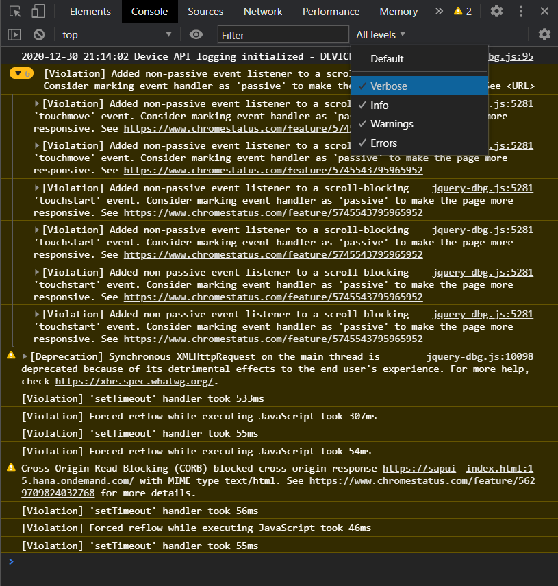Added Non Passive Event Listener To A Scroll Blocking Event · Issue 2559 · Sap Openui5 · Github