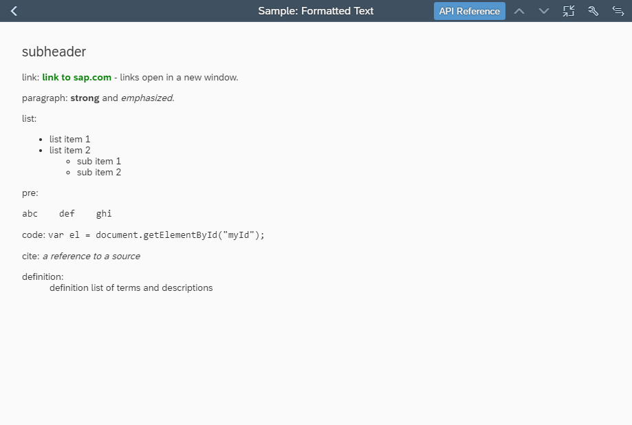 FormattedText Sample Preview Is Not Shown Completely When Visiting from API Reference · Issue ...