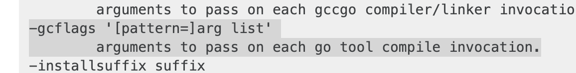 how to input compile flag gcflag to bazel go build · Issue #2893 · bazel-contrib/rules_go · GitHub