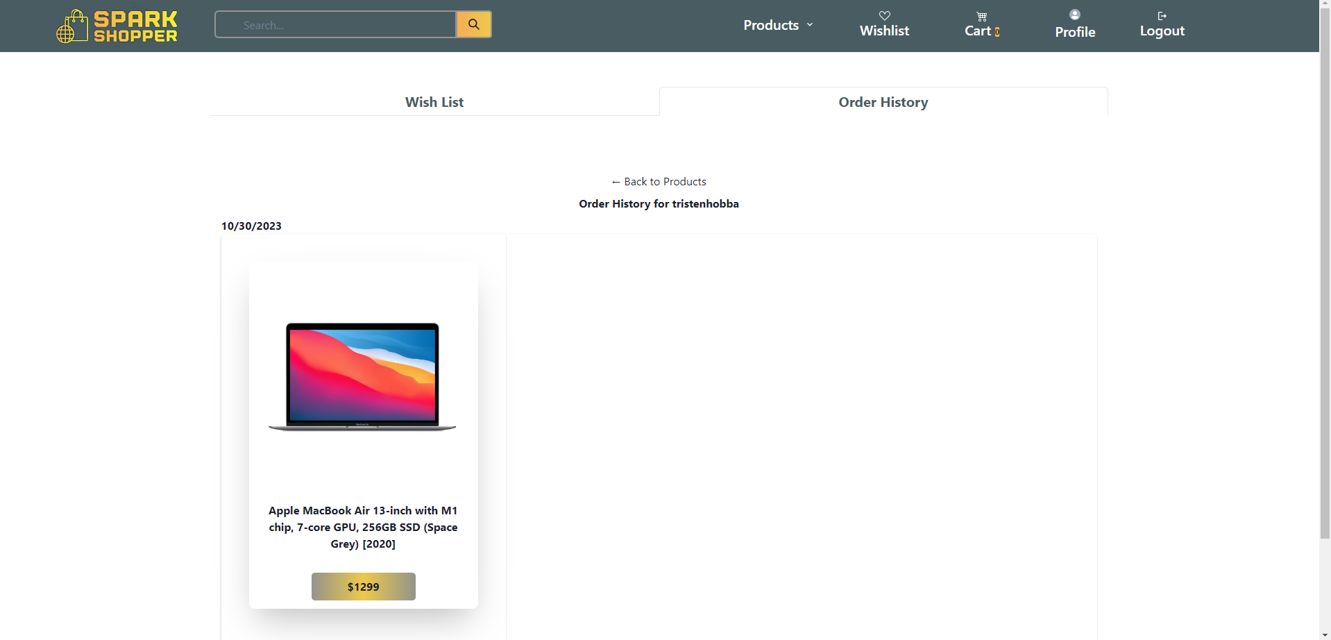 GitHub - Tristenh/spark-shopper