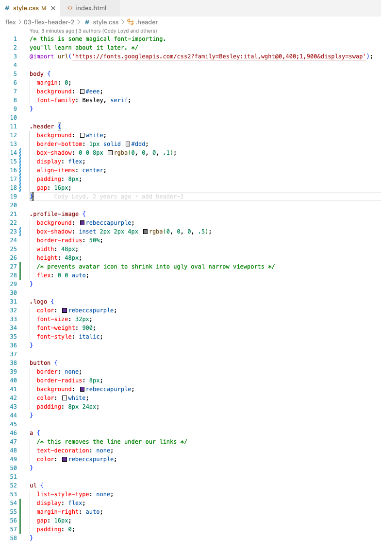 Flex 03 Flex Header 2 Improve Solution For Conciseness · Issue 434 · Theodinproject Css