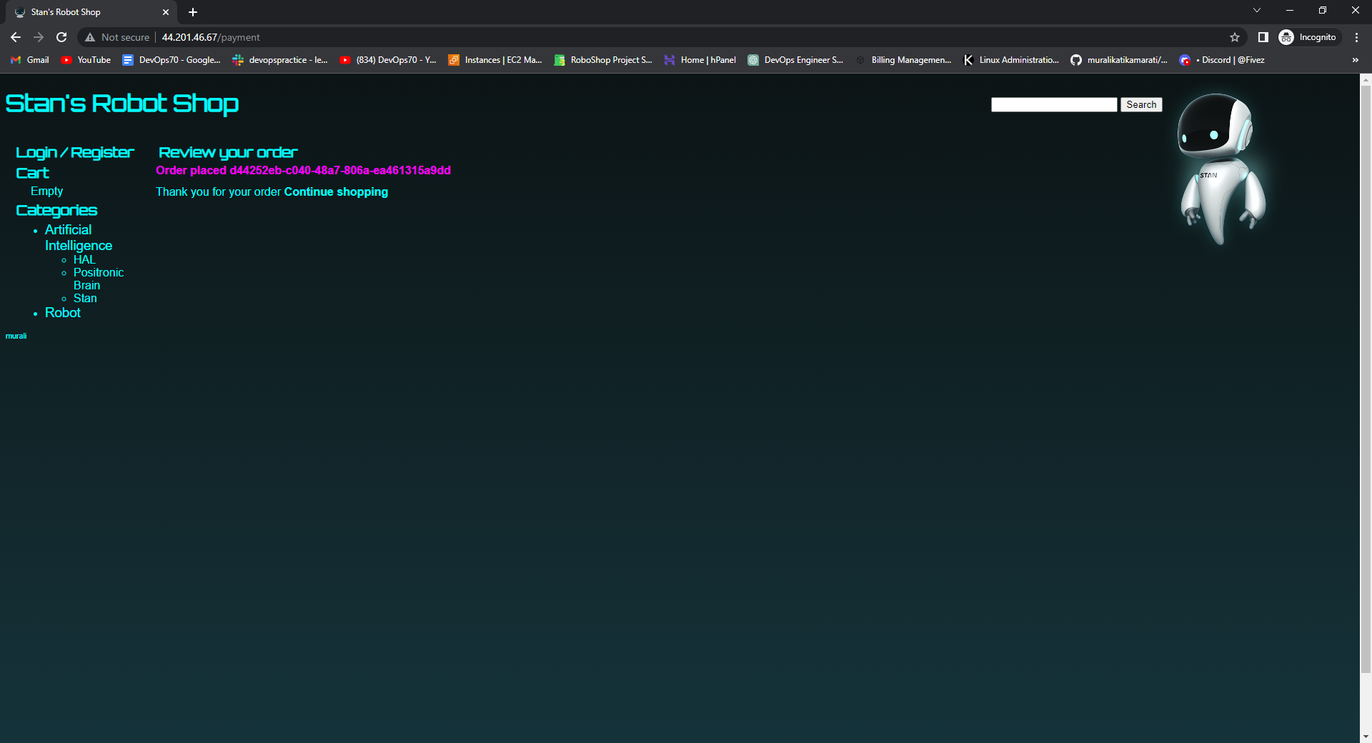 getting error while doing payment · learndevopsonline learndevopsonline · Discussion #307 · GitHub