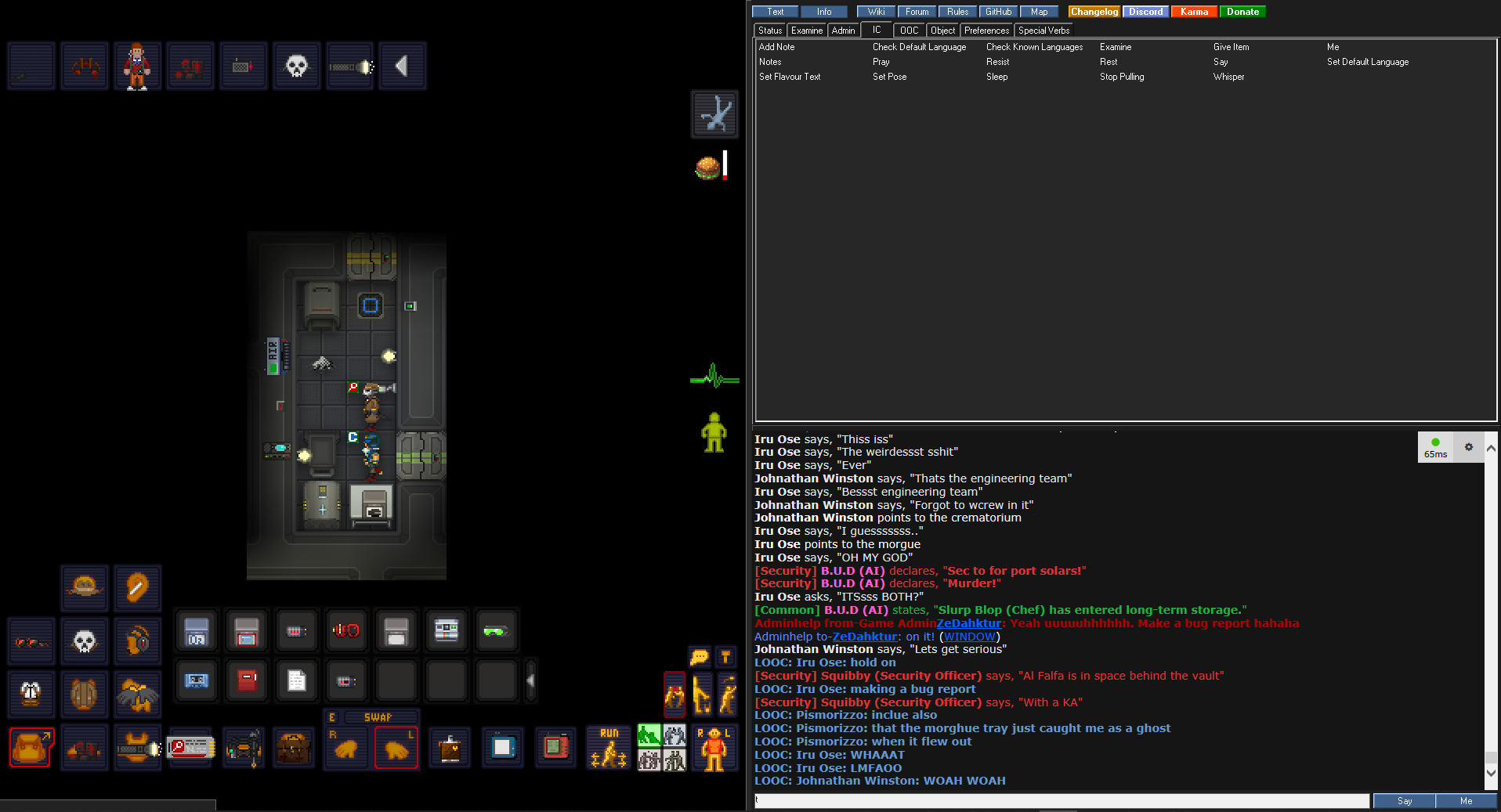 No gravity causes cremator and morgue trays to float away as well as the trays being able to ...